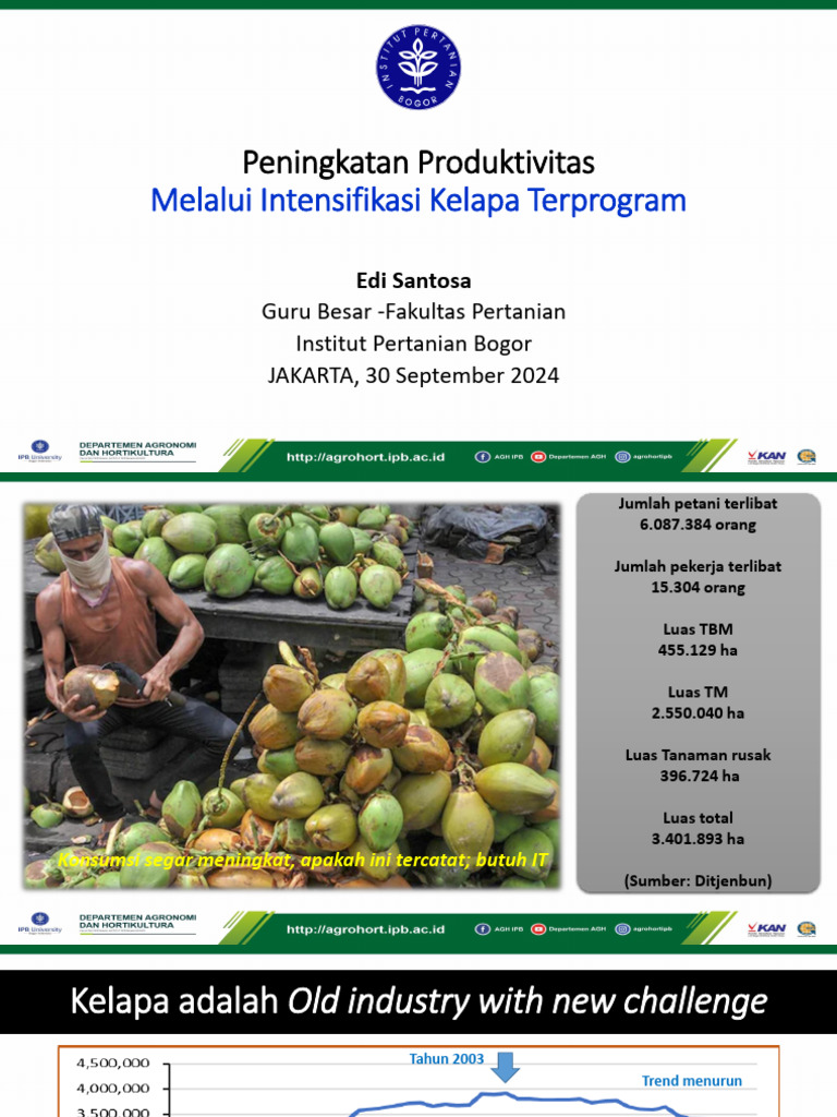 Edi Santosa IPB Peningkatan Produktivitas Kelapa | PDF