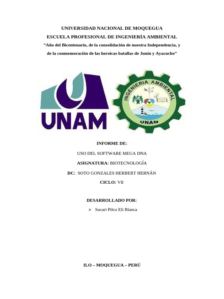 Uso Del Software Mega Dna | PDF | Alineación de secuencia | Bioinformática