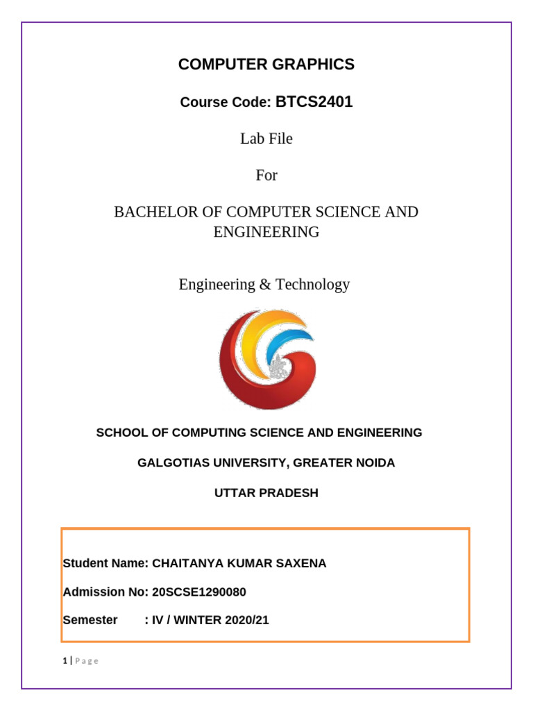 COMPUTER GRAPHICS 3 | PDF | Computer Programming | Applied Mathematics