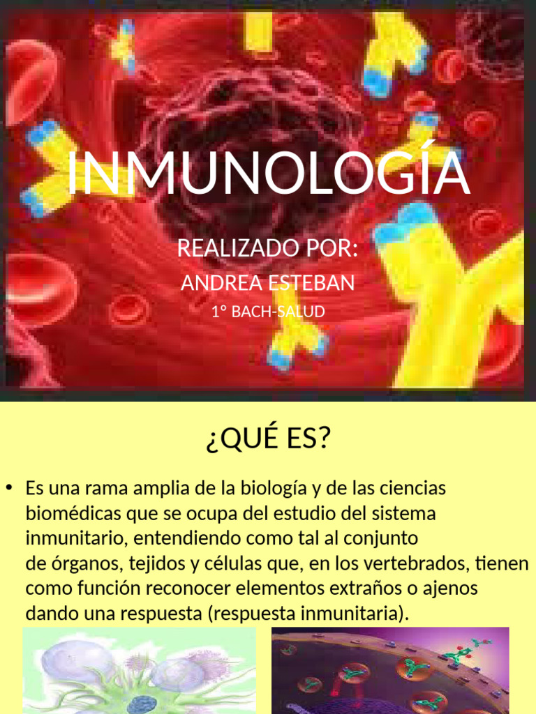 Introducción a la Inmunología y su Función | PDF | Sistema inmune ...