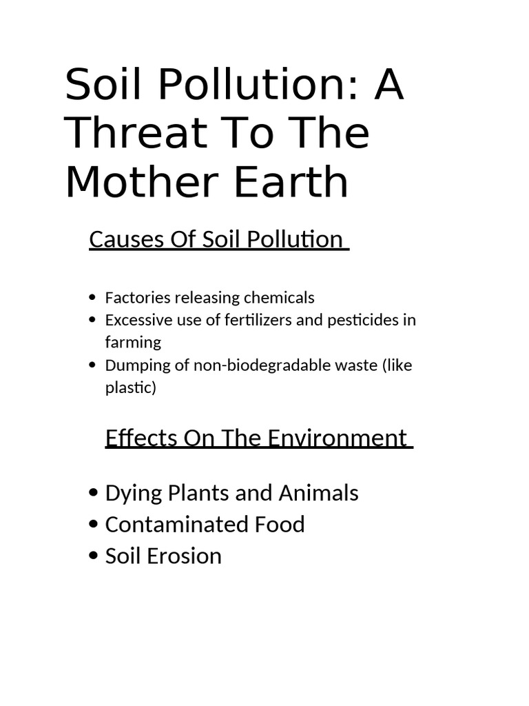 Soil Pollution | PDF