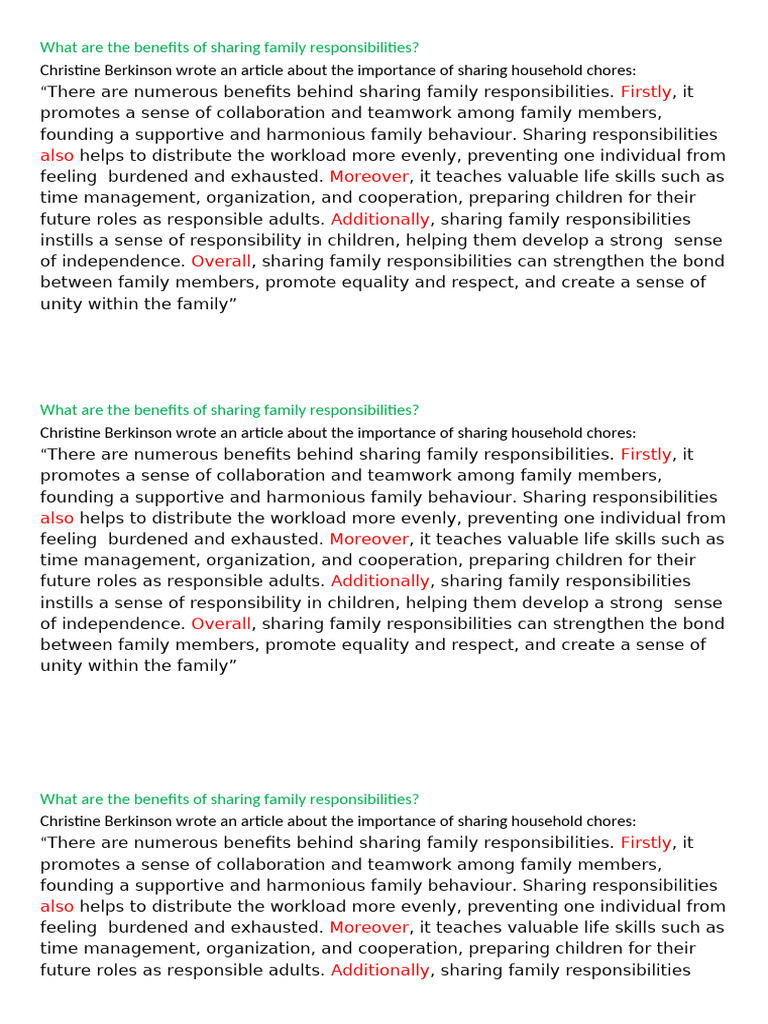 Product Writing Sharing Responsibilities | PDF | Social Psychology ...