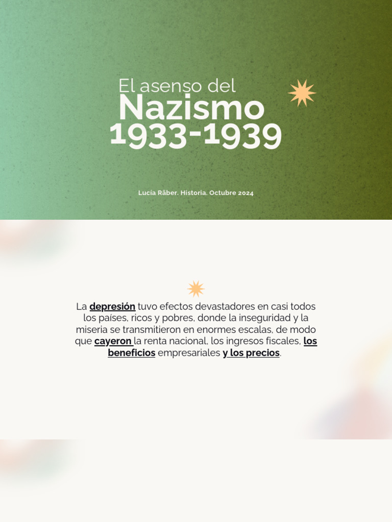 Presentación El Ascenso Del Nazismo | PDF | Alemania nazi | Adolf Hitler