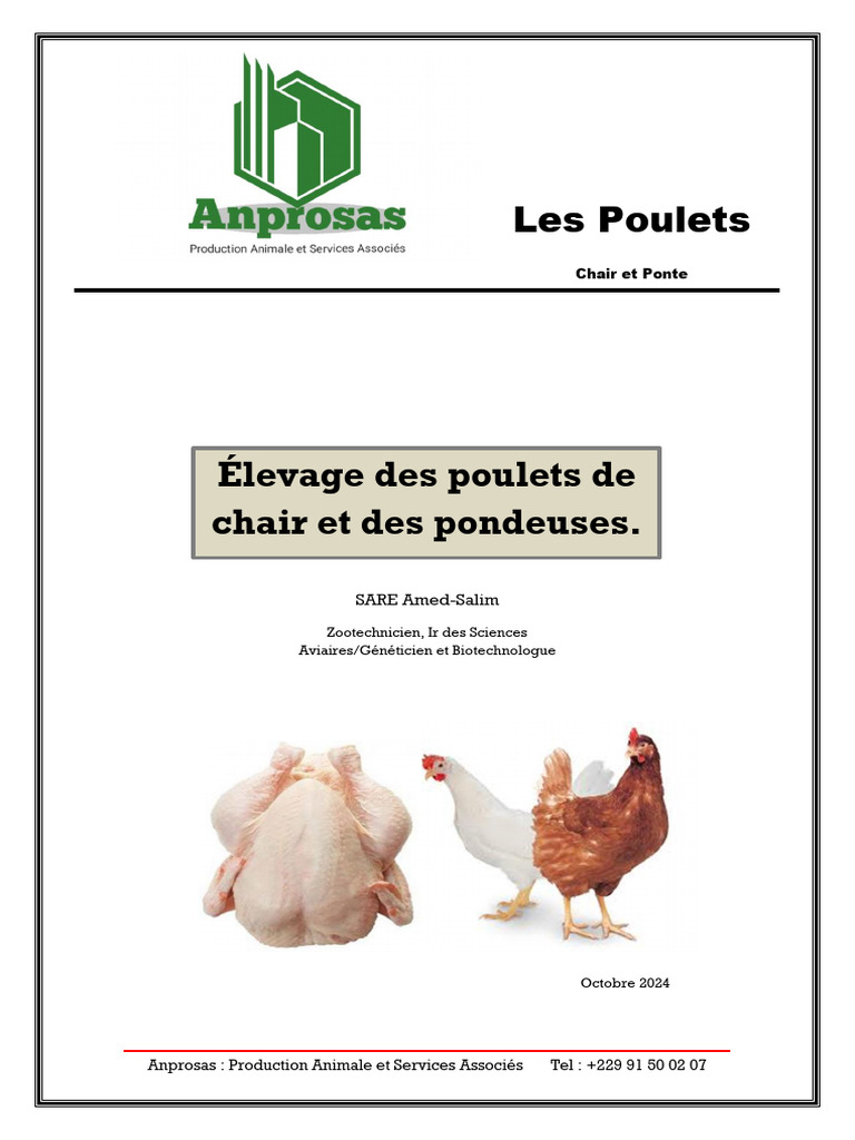 Élevage de Poulets de Chair et Pondeuses | PDF | Poulet | Alimentation ...