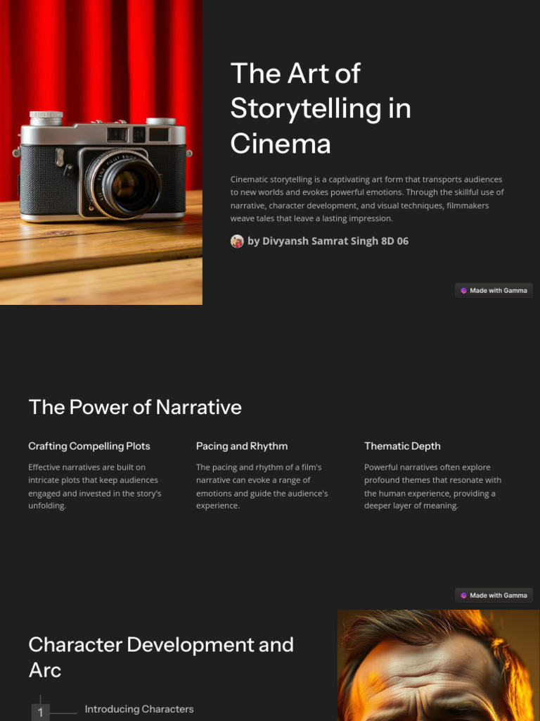 The Art of Storytelling in Cinema | PDF | Cinematography | Narrative