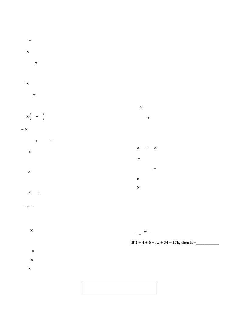 2016-2017 Number Sense Test16-17 Number Sense #4 | PDF | Mathematics ...