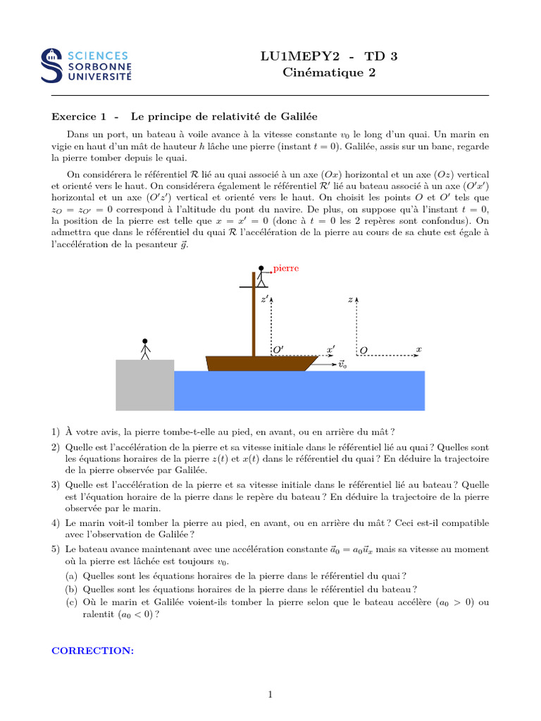 TD3 Correction | PDF | Accélération | Rotation