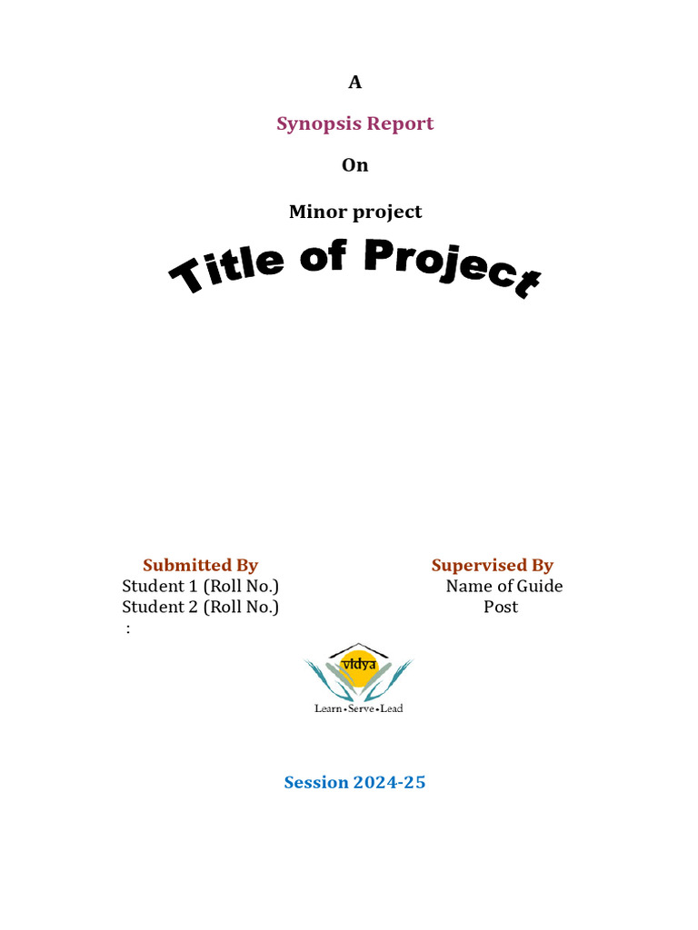 Synopsis Format | PDF | Computers