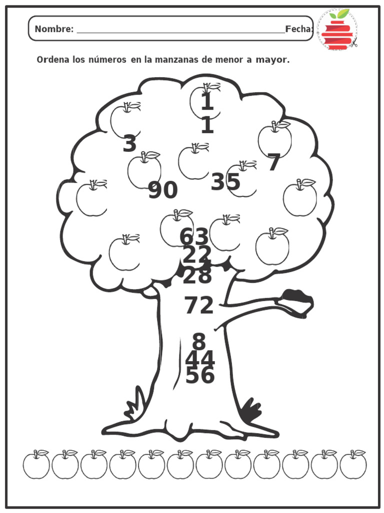 Ordenar Numeros de Mayor A Menor | PDF
