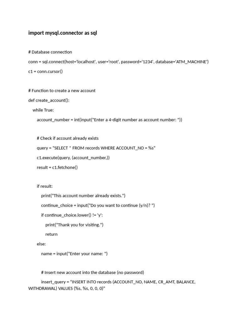 import mysql | PDF | Login | Menu (Computing)