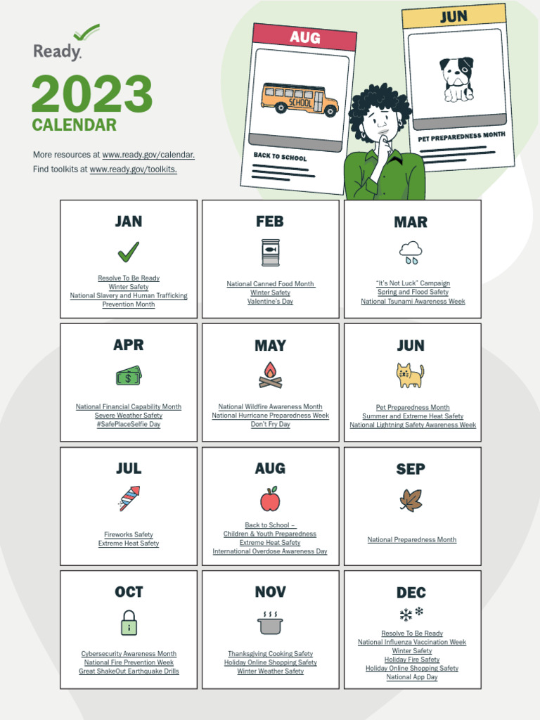 Ready Preparedness Calendar 2023 | PDF | Natural Hazards
