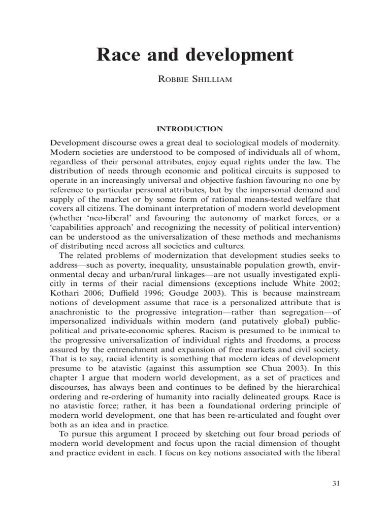 Racial Dimensions of Modern Development | PDF | Abolitionism | Non ...