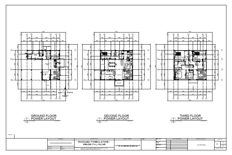 Power Layout Ground Floor Power Layout Second Floor Power Layout Third ...