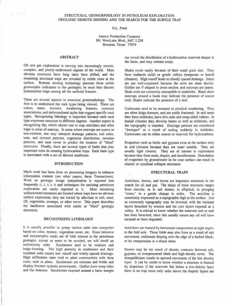 STRUCTURAL_GEOMORPHOLOGY_IN_PETROLEUM_EX | PDF | Fault (Geology ...