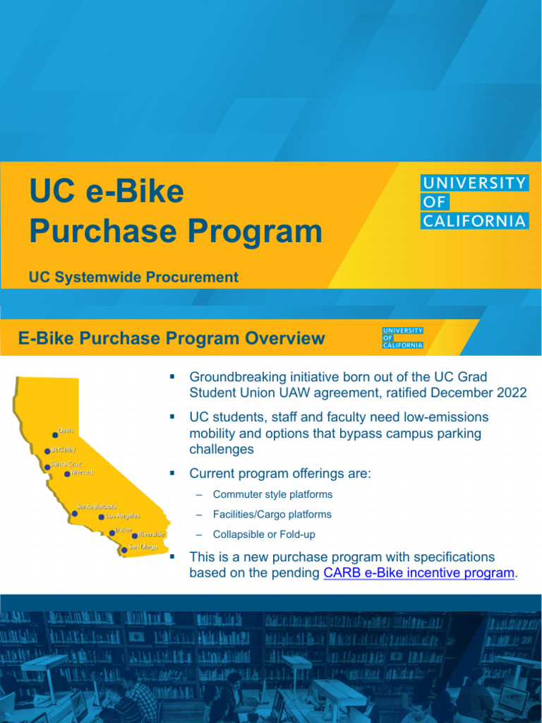 UC E-Bikes Purchase Program Overview | PDF | Safety