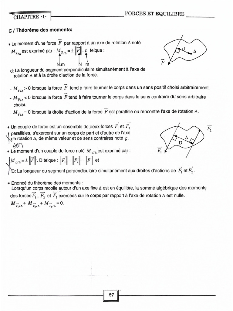 8 Exercices Corrigés Moment Dune Force | PDF
