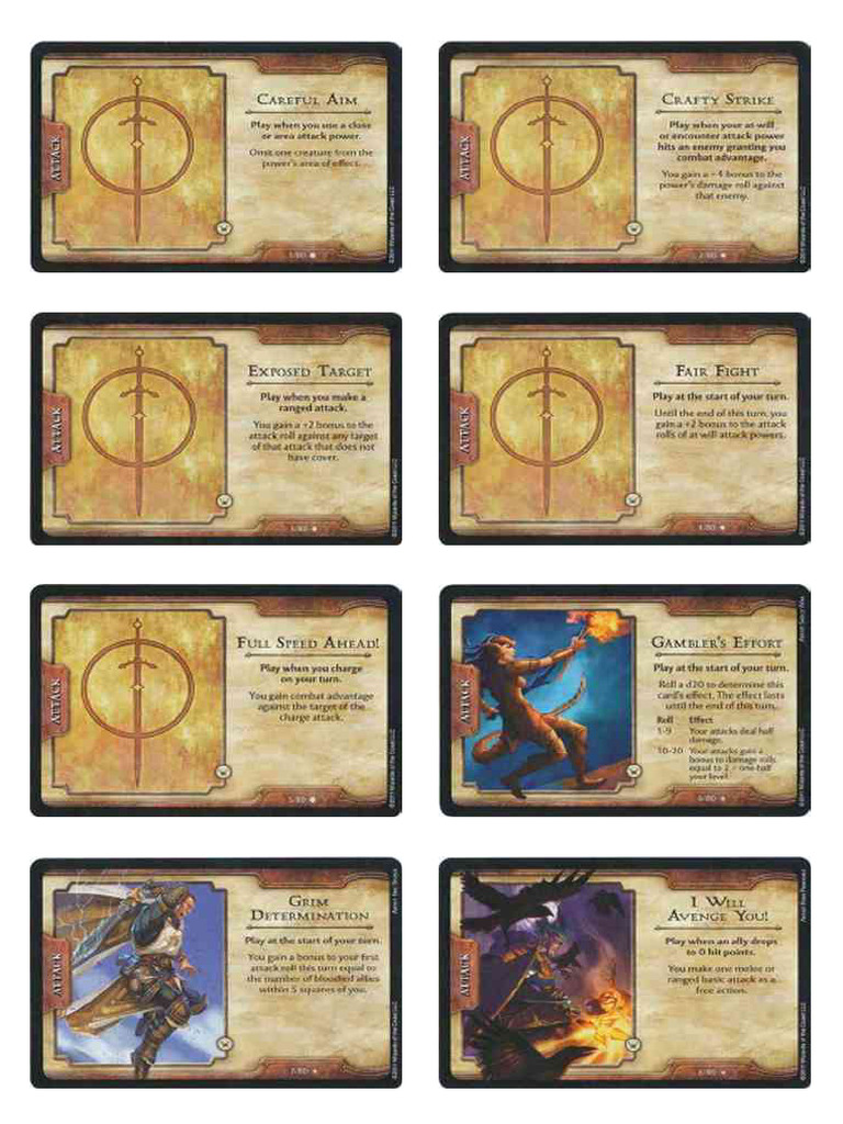 D&D 4E - Fortune Cards - Shadow Over Nentir Vale | PDF