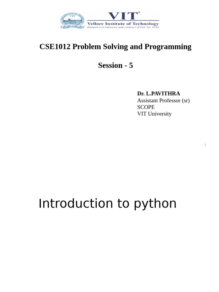 Day 5 - Material - 26-09-2022 | PDF | Boolean Data Type | Python (Programming Language)