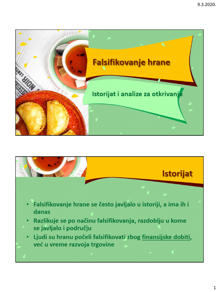 Falsifikovanje Hrane | PDF