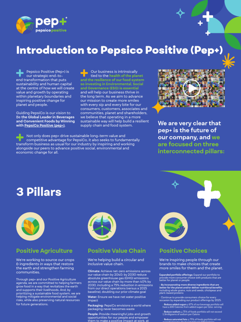 PepsiCo Positive: Sustainability Strategy | PDF | Sustainability | Pepsi Co