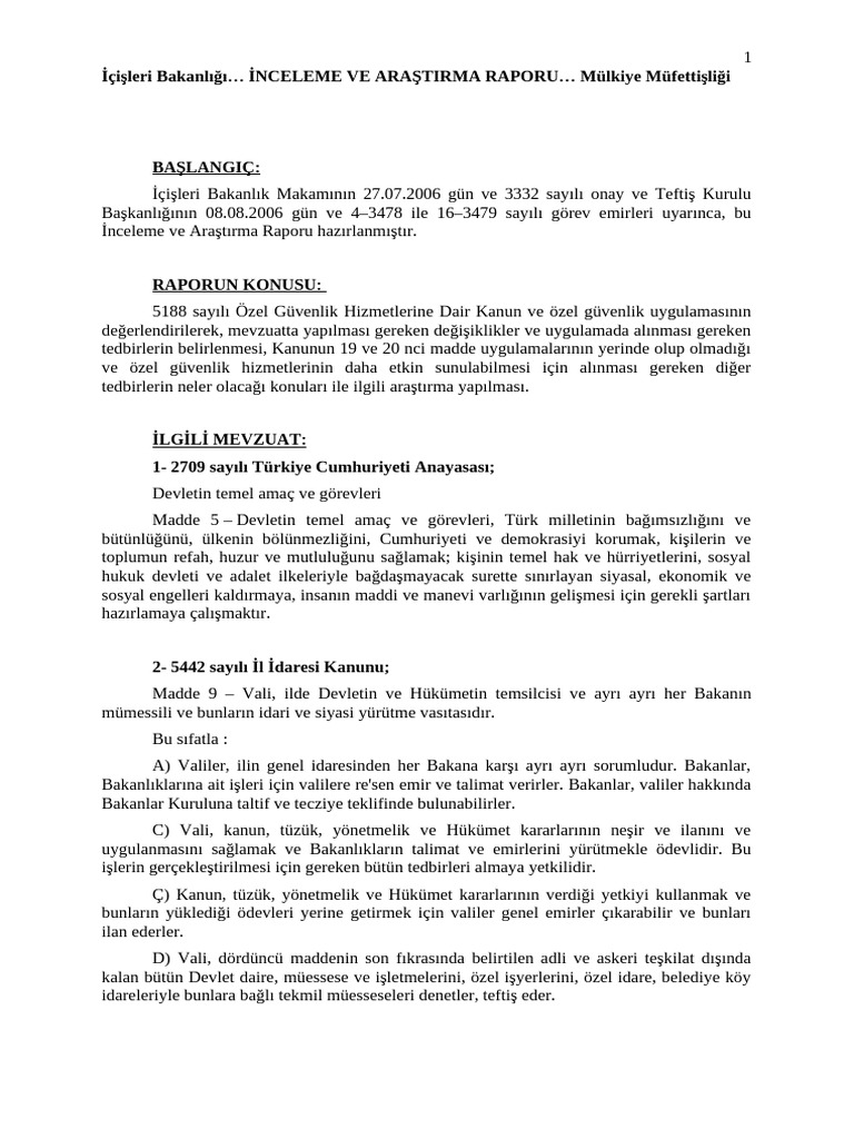 5188 Sayili Ozel Guvenlik Hizmetlerine Dair Kanun Ve Ozel Guvenlik ... 5188 Sayili Ozel Guvenlik Hizmetlerine Dair Kanun Ve Ozel Guvenlik ...