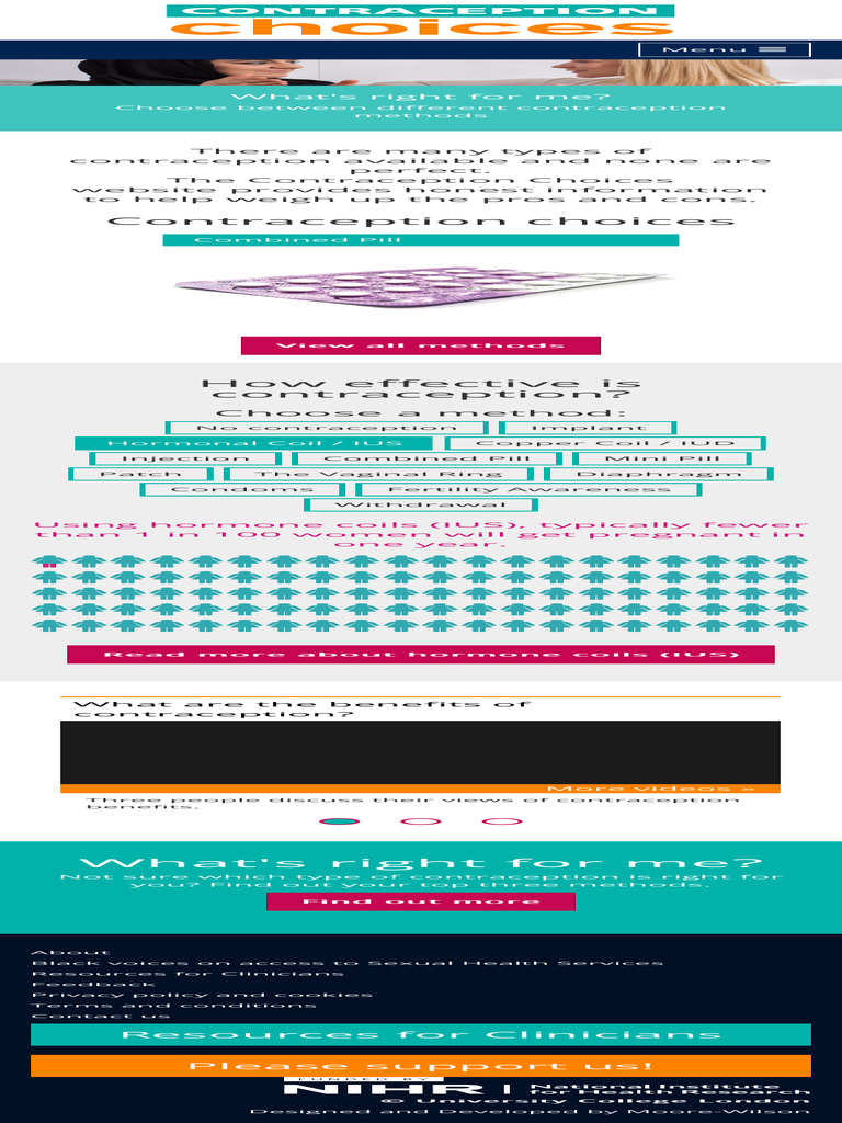 Contraception Choices | PDF