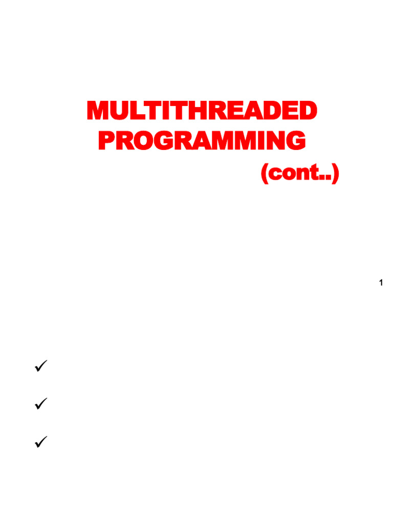 4-Multithreaded Programming-29Aug24 | PDF | Thread (Computing) | Concurrent Computing