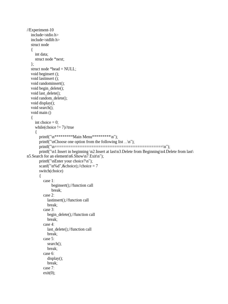 Experiment 10 | PDF | Computer Programming | Software Engineering