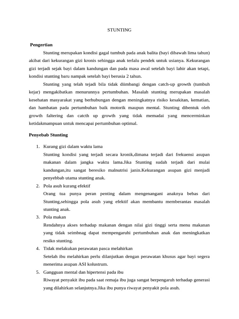 Materi Stunting | PDF | Kesehatan Holistik