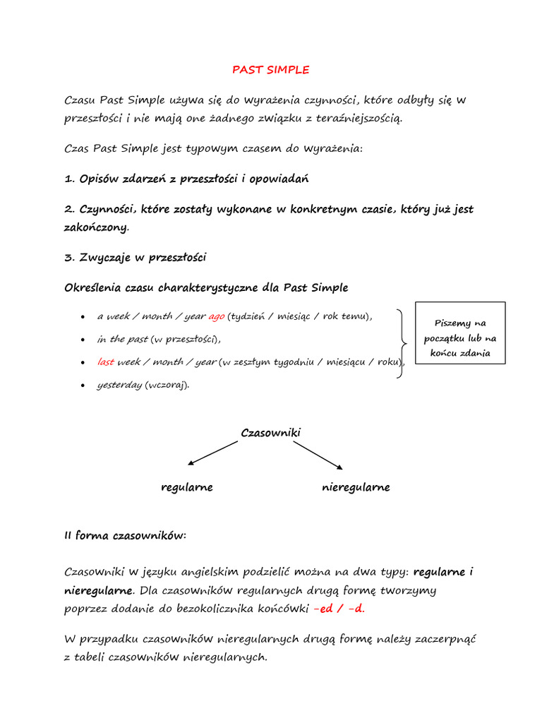 Past Simple | PDF