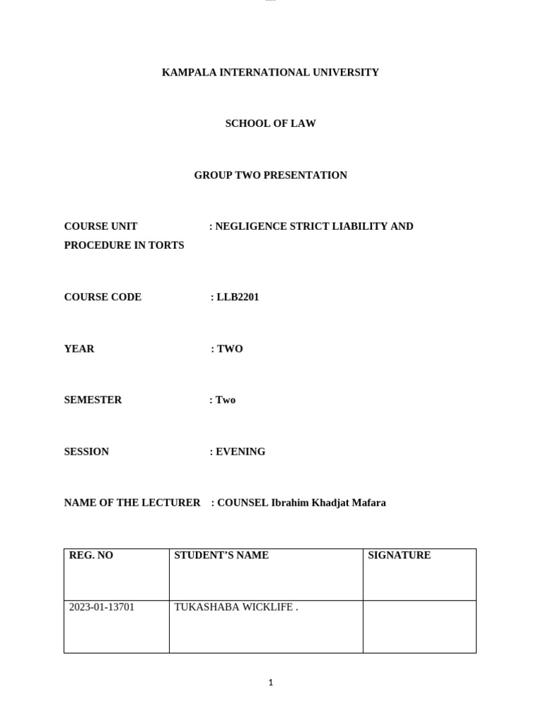 Injury Without Impact in Tort Law | PDF | Negligence | Damages