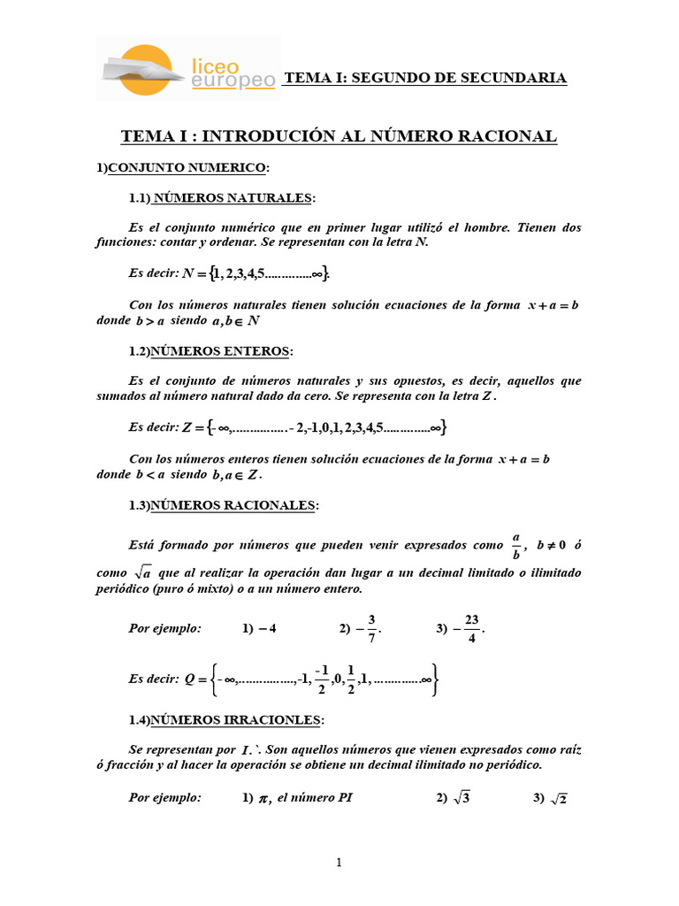 Unidad 1 Mates 2 ESO | PDF | Álgebra abstracta | Álgebra