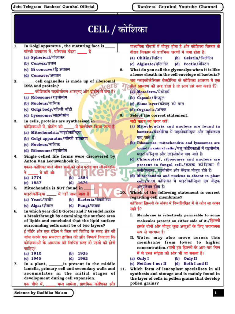 Cell 7 | PDF | Cell (Biology) | Cytoplasm
