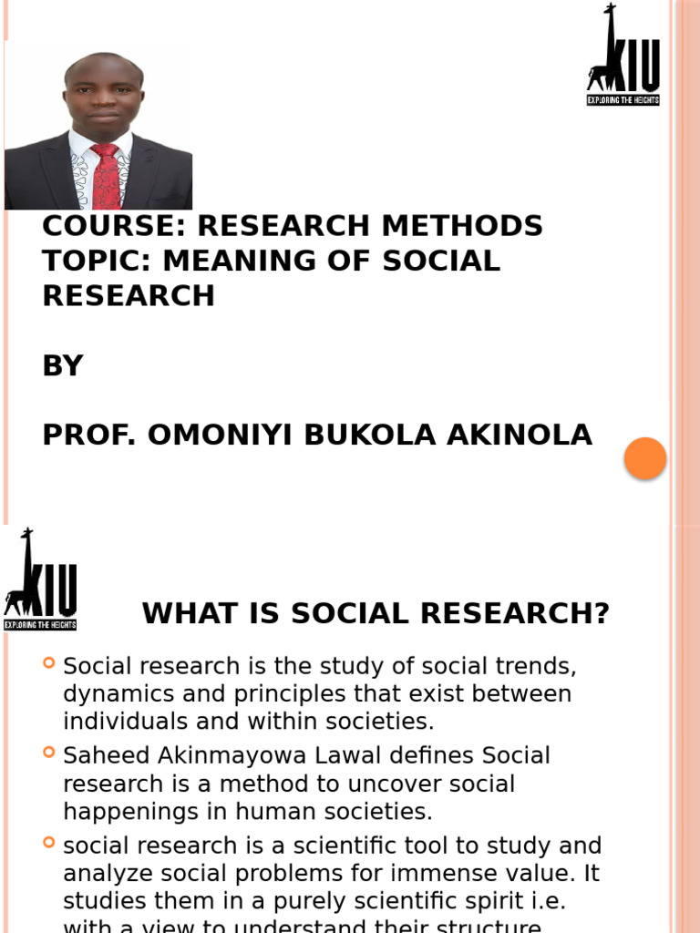 Meaning of Social Research | PDF | Knowledge | Science
