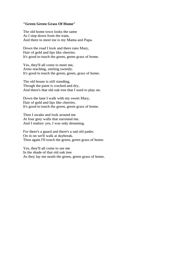 Green Green Grass | PDF