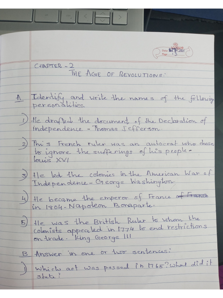 Age of Revolution Notes | PDF
