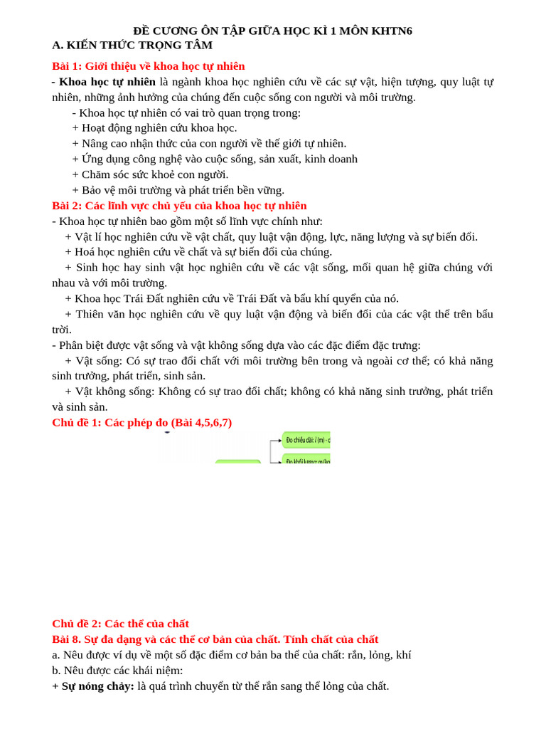 22 23 DC On Tap Giua Hki Khtn6 | PDF