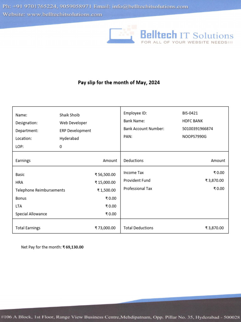 PaySlip_MAY_2024 | PDF