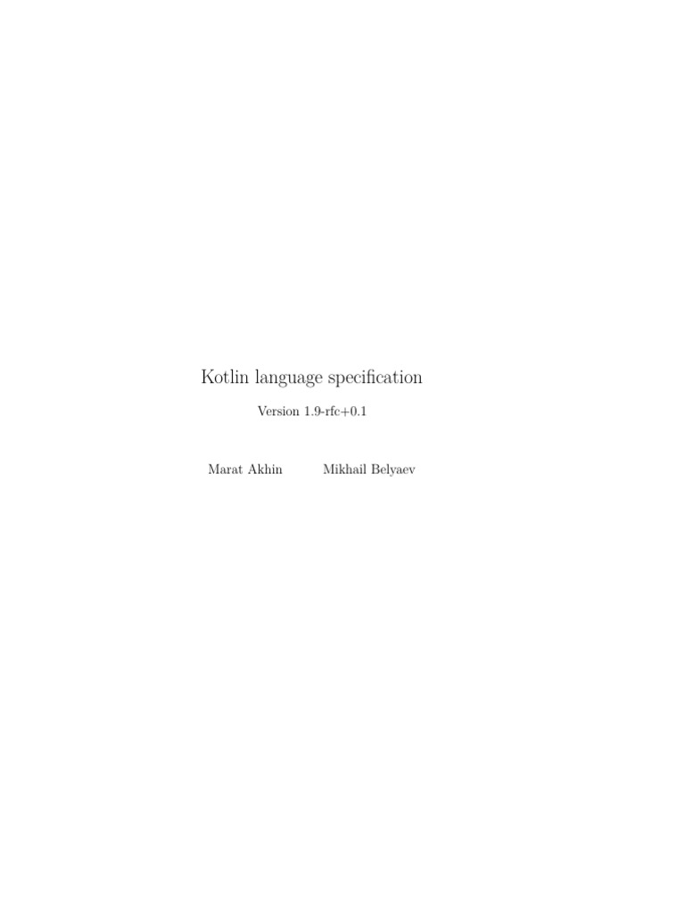 Kotlin Language Specification Kotlin Spec Pdf Anonymous Function 2909