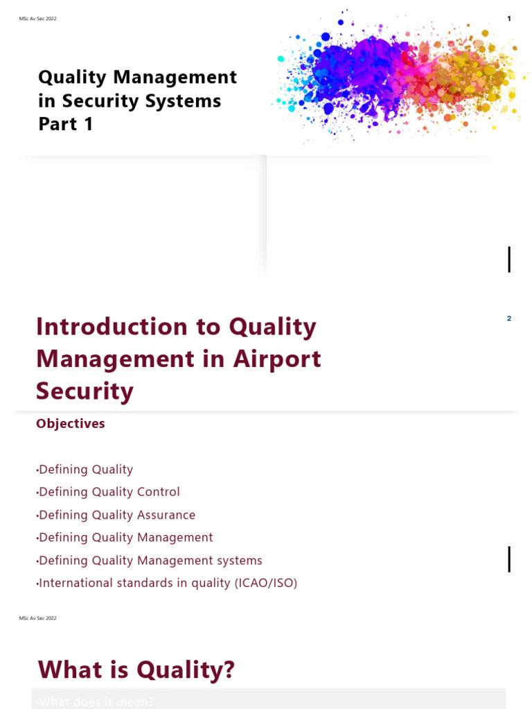 Quality Management Systems Part 1 | PDF | Quality Management | Quality ...
