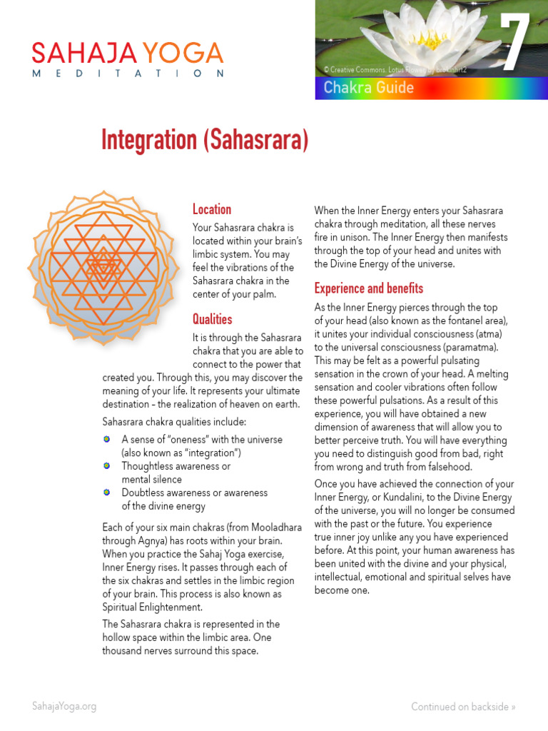 Balancing the Sahasrara Chakra | PDF | Chakra | Meditation