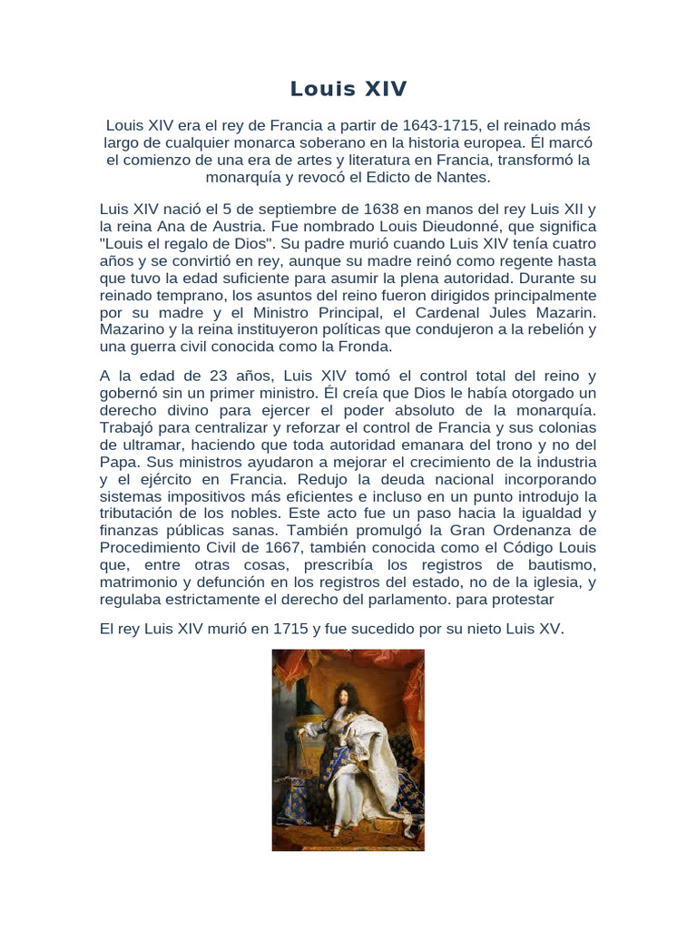 Louis XIV | PDF