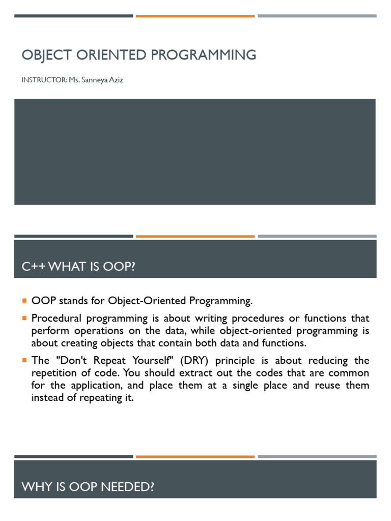 Lect 5 - Introduction To Classes and Objects | PDF | Object Oriented ... Lect 5 - Introduction To Classes and Objects | PDF | Object Oriented ...