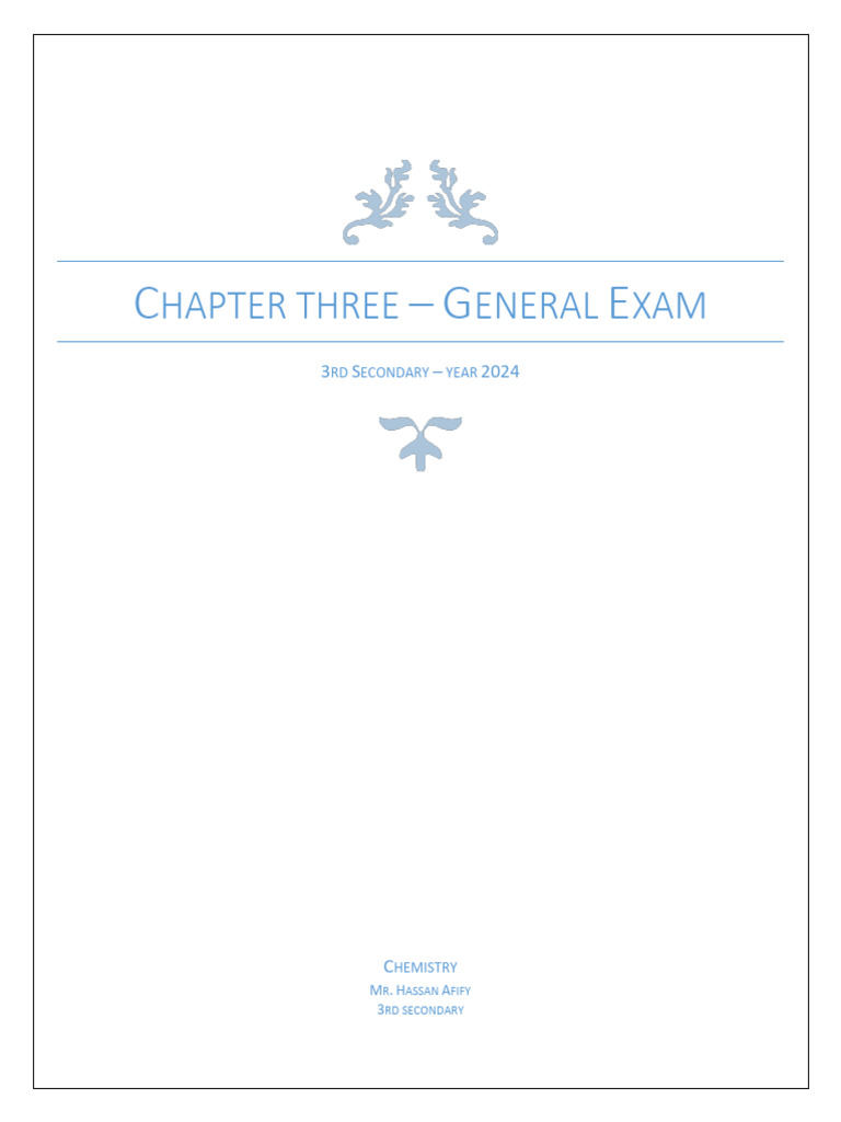 Chapter 3 - General Exam - Colorless | PDF | Ammonium | Acid