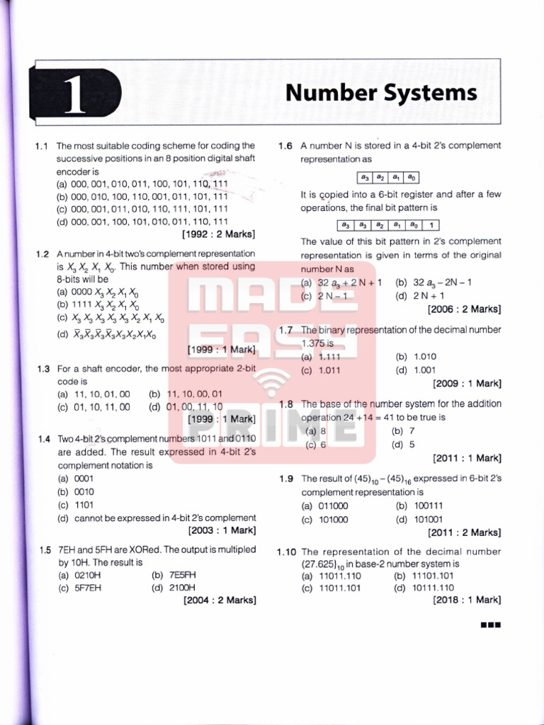 Digital µprocessors Gate Book-1 | PDF