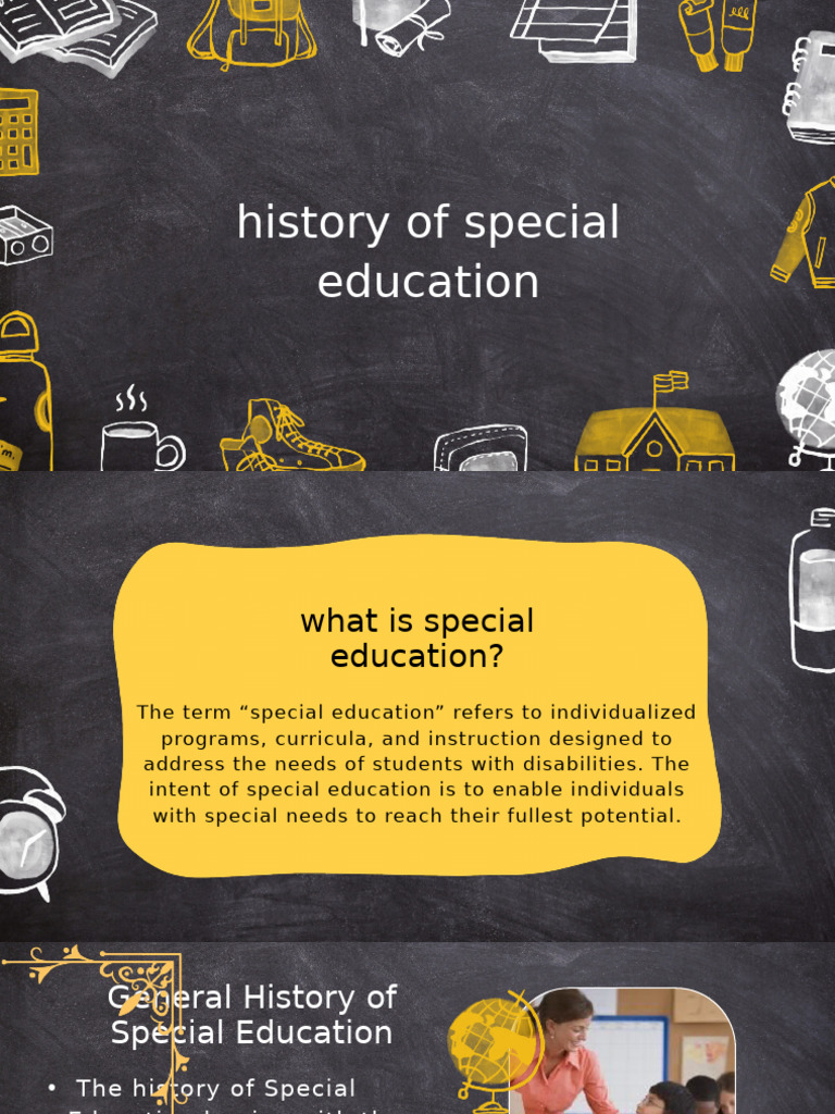 History of SPED | PDF | Special Education | Disability