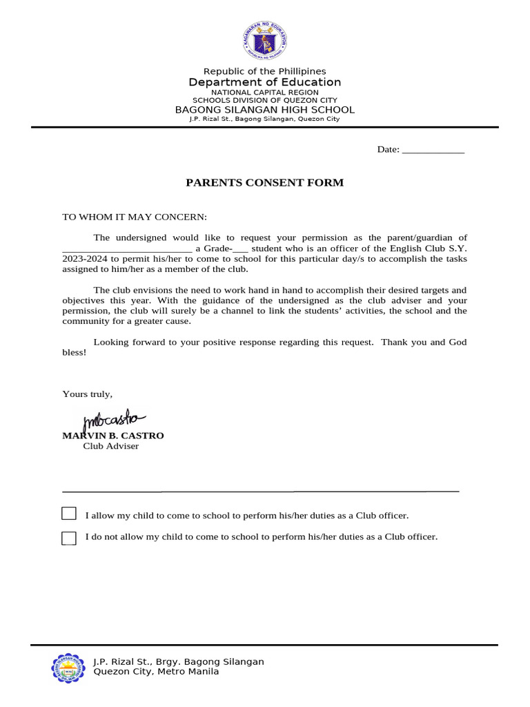 PARENTS-CONSENT-FORM | PDF