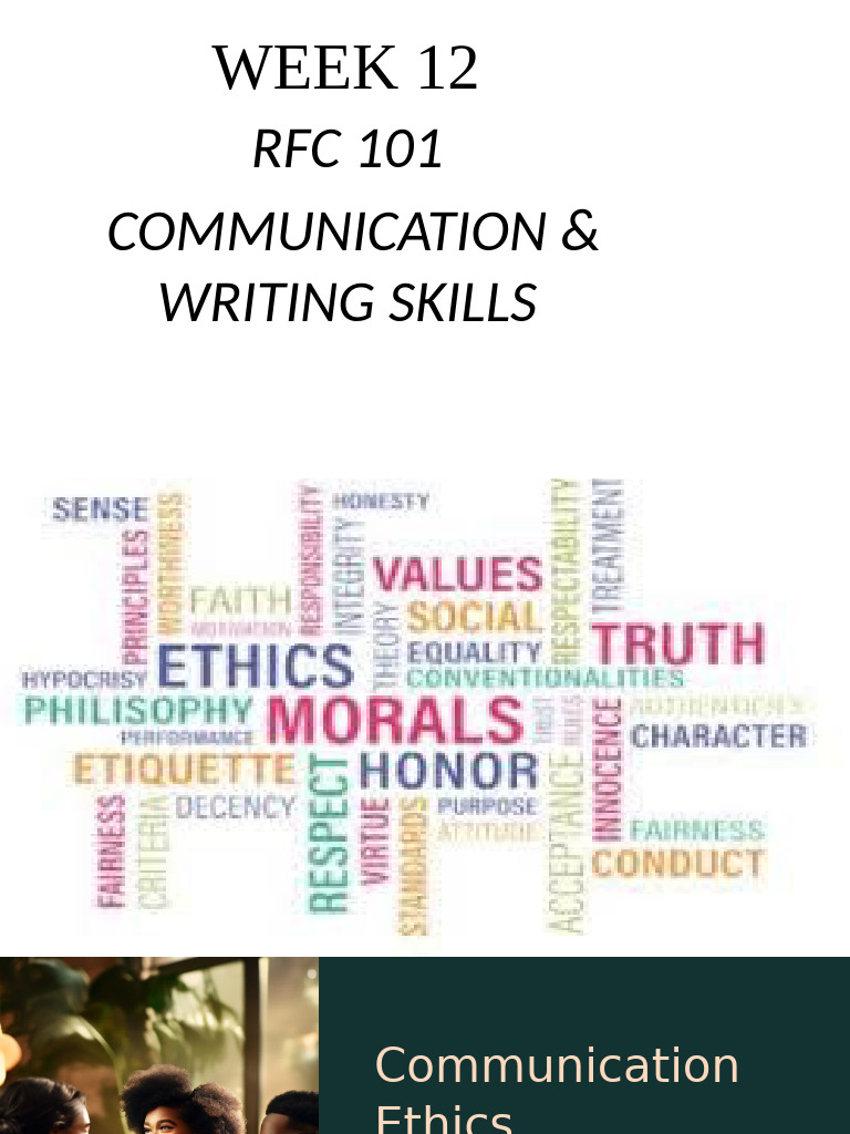 Communication Ethics | PDF | Communication | Plagiarism