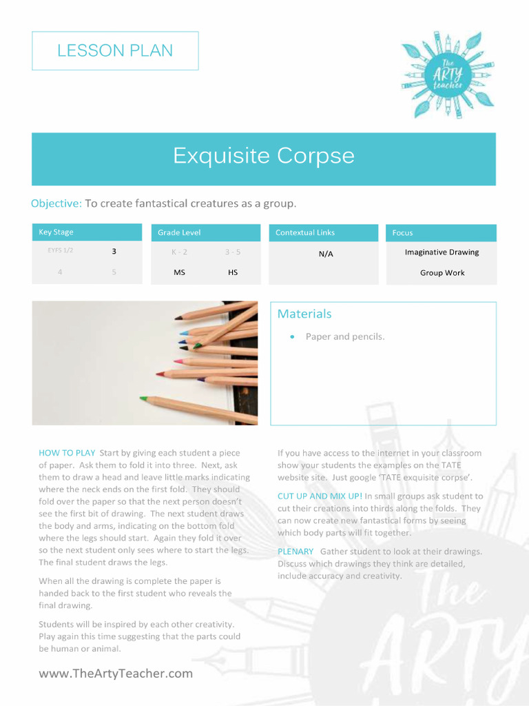 Exquisite Corpse Lesson Plan | PDF