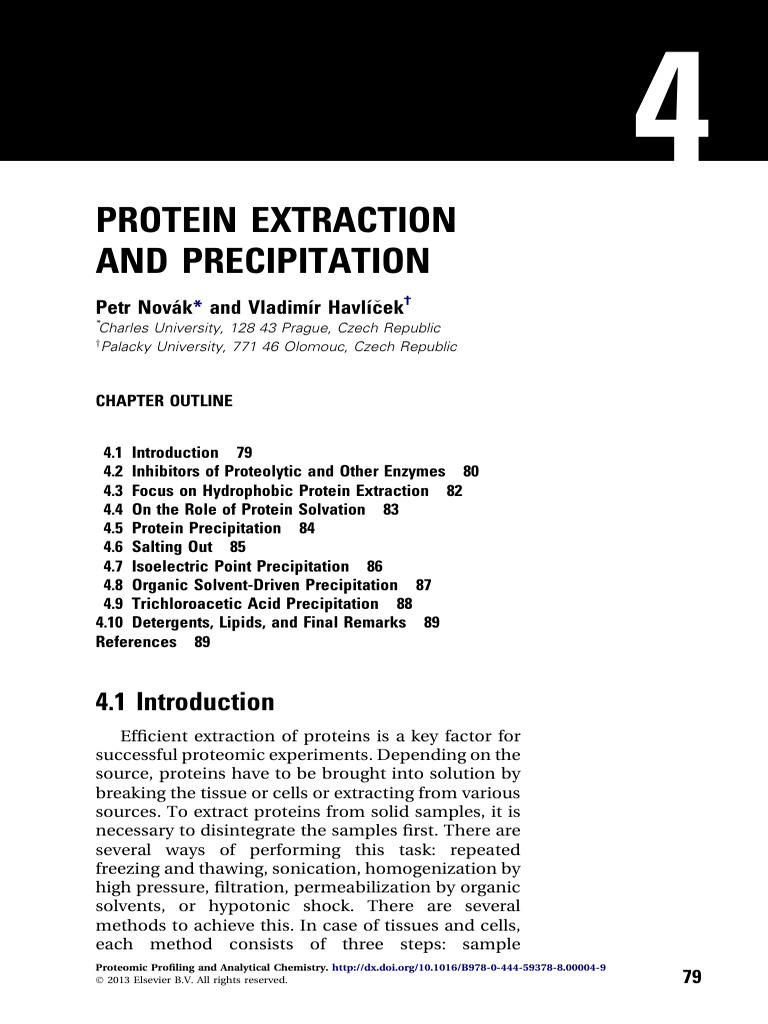 Protein Precipitation Mechanisms | PDF | Chemistry | Biochemistry